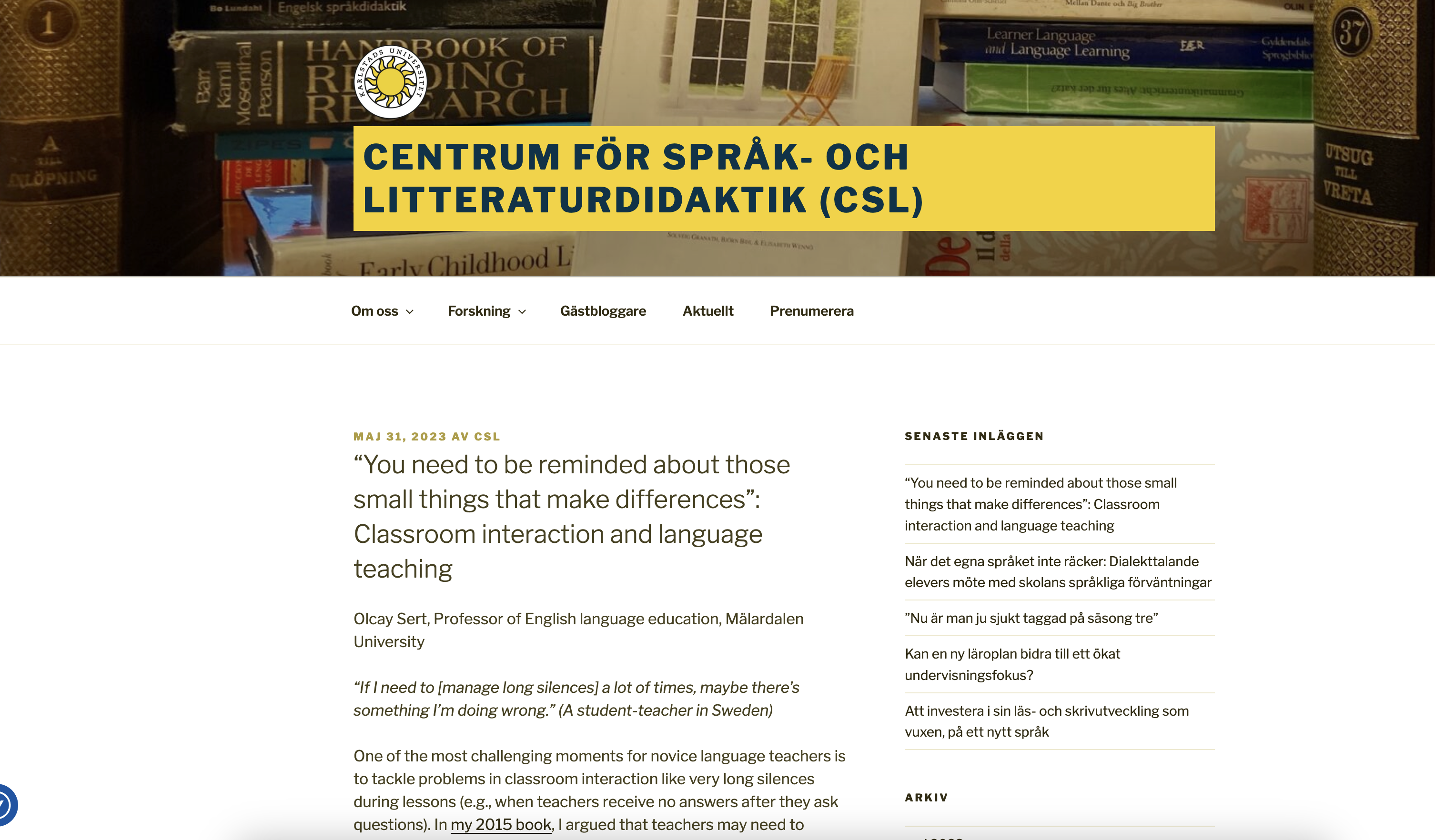 “You need to be reminded about those small things that make differences ...